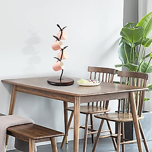 CUKE2BEET Mug Tree Stand, Countertop Coffee Mug Holder Tree Coffee Mug Rack Tea Cup Organizer with Wooden Base for Coffee Counter Bar and Kitchen