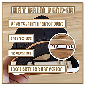 Hat Brim Bender Tool Curving Hat, Hat Bill Bender Curved Shaper for Caps, Black and White, Ideal Gifts