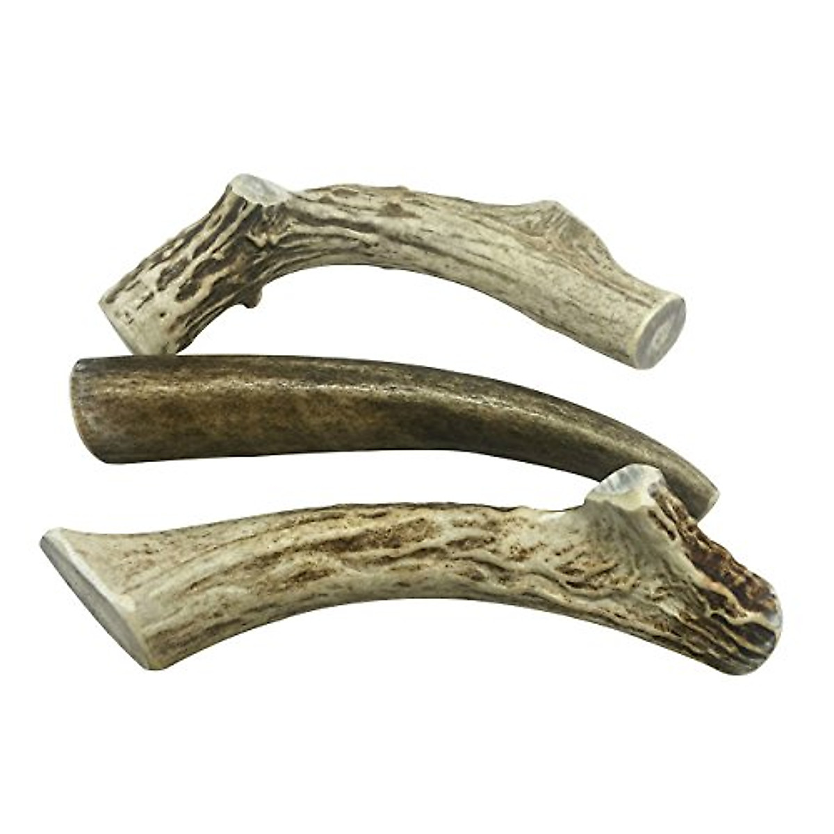 WhiteTail Naturals | 3 Pack Medium | Deer Antler Dog Chews | All Natural Organic Antlers for Dogs | Long Lasting Antler Bones for Dogs | Durable Antler Dog Toy