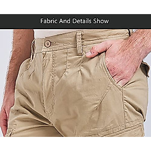 Men's Cargo Joggers Work Camo Chino Utility Combat Pants Trousers with Multi Pockets for Fall and Winter 38