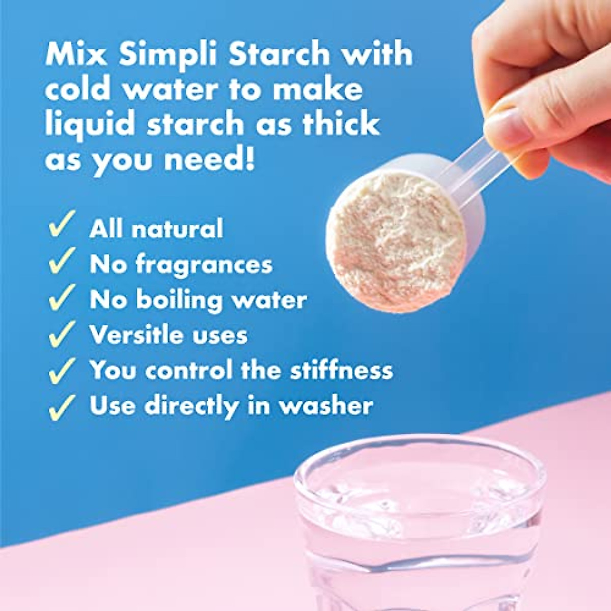 Liquid Starch Concentrate - Instant Mix Powder (Makes 3 Gallons) Perfect for laundry, spray starch, ironing, quilting, crochet, slime, play dough and other fun craft projects - 1 Pack-16oz