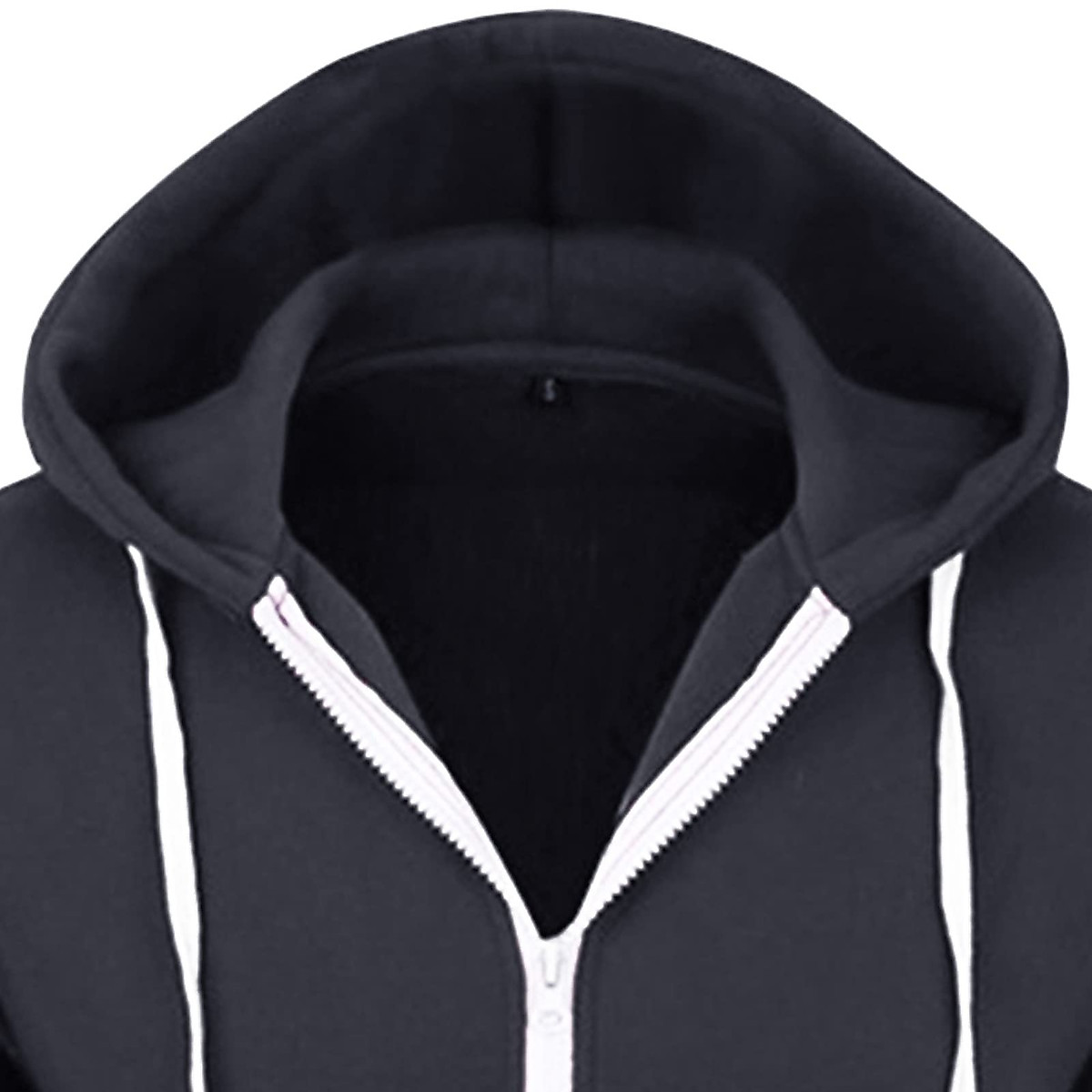 Maiyifu-GJ Men Full Zip Slim Fit Hoodies Casual Solid Gym Hooded Sweatshirt Long Sleeve Lightweight Hoodie With Kanga Pocket (Dark Grey,3X-Large)