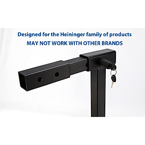 Heininger 6033 Advantage SportsRack 1.25" Threaded Receiver Trailer Lock, Black