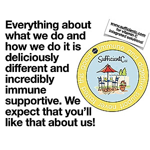 Sufficient-C High Dose Non-GMO Vitamin C Lemon Peach Immune-Ade Drink Mix, Convenient 125 Grams - with L-lysine, Bromelain and a Premium 96% Pure Green Tea Extract - immune, thyroid and collagen support for healthy skin - UTI, acne, cold and canker sore,