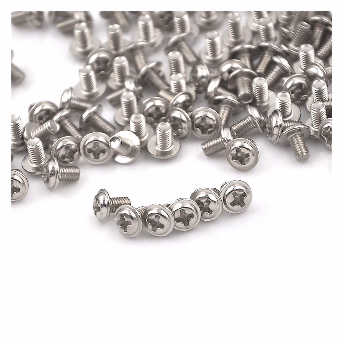 OPYTR Screw Anchors 100Pcs M3 Screw PC Case Hard Drive Precision PSU 6/32" Hex Screws for Computer Floppy DVD ROM Motherboard M3X5 5mm Anchors