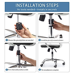 Office Chair Hero Fix Attaches Clamps to Large Office Chair Cylinder Piston Stops Your Chairs Sinking When Computer Chair Hydraulic Lift Has No Gas Chair Office Stop Office Chair Cylinder Replacement