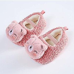 Warm Shoes Soft Comfortable Infant Toddler Shoes Warming Shoes for Baby Girls and Boys 18 Months Girl Shoes (Pink, 0-6 Months)