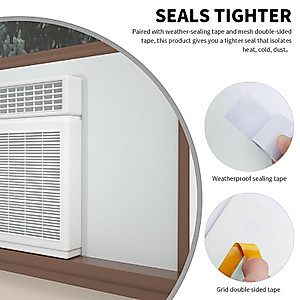 Window Air Conditioner,Side Insulated Foam Panel SBR001WHITE, Summer/Winter Heat and Draft Insulating,Two-Piece Panels Window Seal SBR (WHITE)