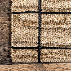 nuLOOM Vera Casual Geometric Jute Area Rug, 8x10, Natural