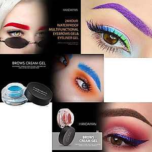 8-color waterproof multifunctional eyebrow cream and eyeliner cream, suitable for various makeup combinations (8 colors)