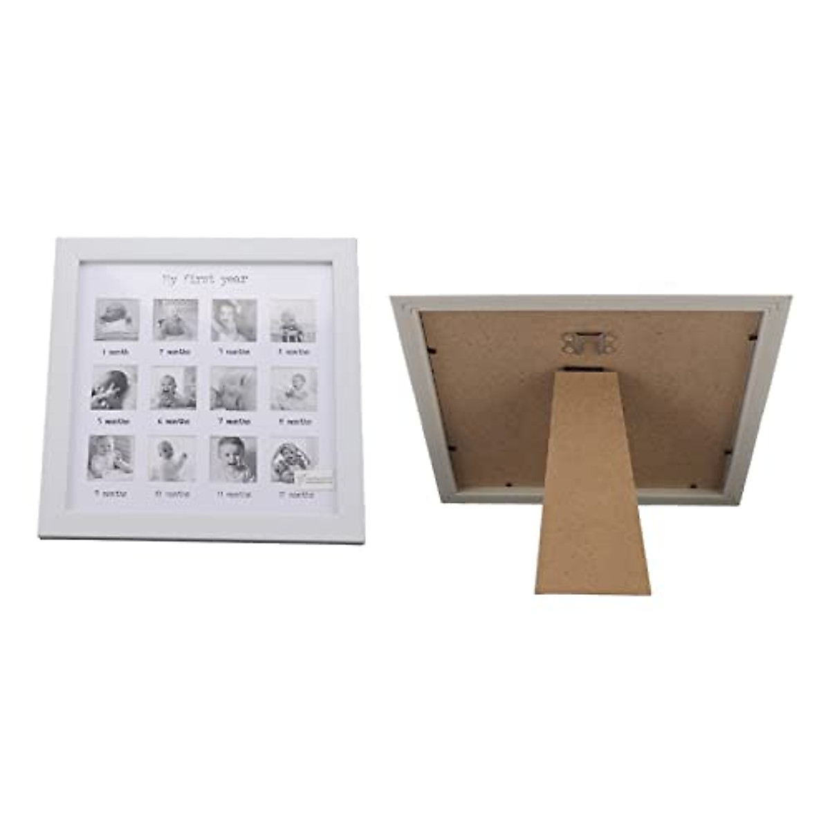 Ozgkee Newborn Baby Picture Frame My First Year Frame Baby Photo Frame 12 Month Baby Keepsake Frames Monthly Milestone Desktop Picture Frame for Photo Memories Baby 1st Birthday Mothers Day Gift