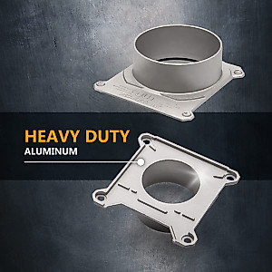 POWERTEC 70326 Blast Gate 4 Inch, w/Anti Clog and Air Leak Seal for Dust Collection