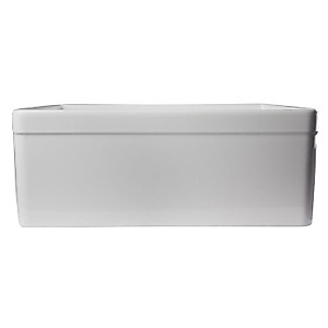 ALFI brand AB506-W 26-Inch Decorative Lip Single Bowl Fireclay Farmhouse Kitchen Sink, White