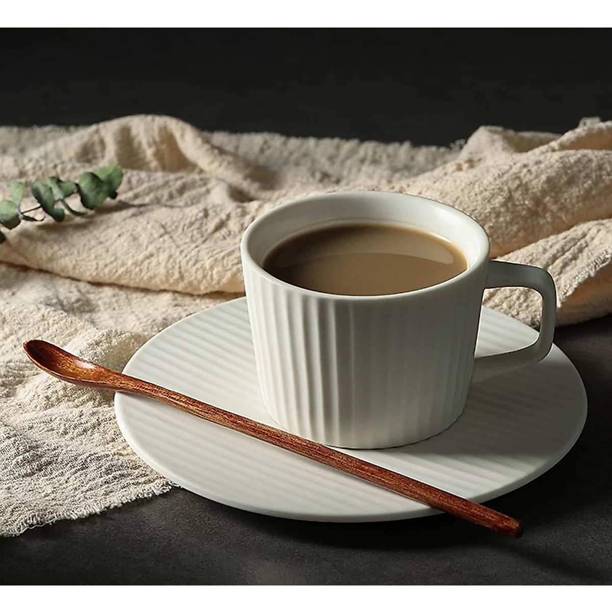 Handmade Natural Wooden Mixing Spoons for Milk Honey 8'' Long Handle Teaspoon Coffee Spoon Stir Stick Set of 3