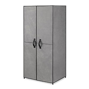 Whitmor Wardrobe - Portable Closet with Doors - Grey
