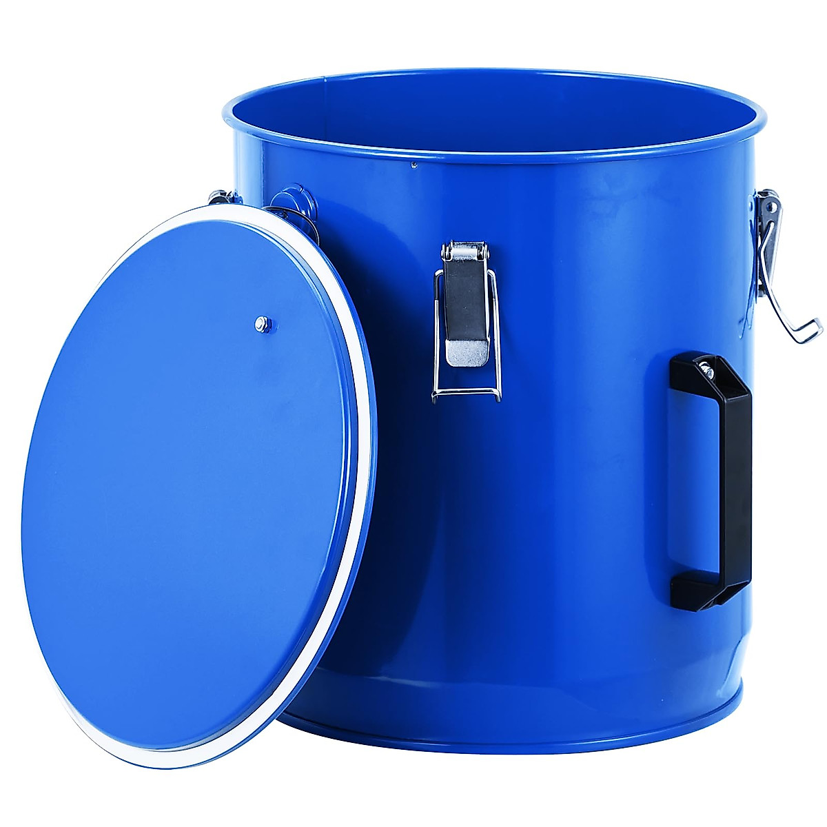 PioneerWorks Fryer Grease Bucket, 6 Gal Fryer Oil Bucket with Lid, Oil Disposal Caddy, Coated Carbon Steel Oil Filter Pot with Rust-Proof Coating, Oil Transport Container with Lock Clips, Filter Bag