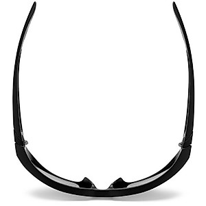 Spy Optic Men's Dirty Mo Polarized Rectangular Sunglasses, Matte Black Frame/Grey Lens, one Size