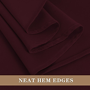 Fitable Burgundy Tablecloths for 6-8 Foot Tables, 6 Pack - 70 x 120 Inches - Reusable and Washable Table Clothes, Polyester Fabric Table Covers for Wedding, Party, Banquet