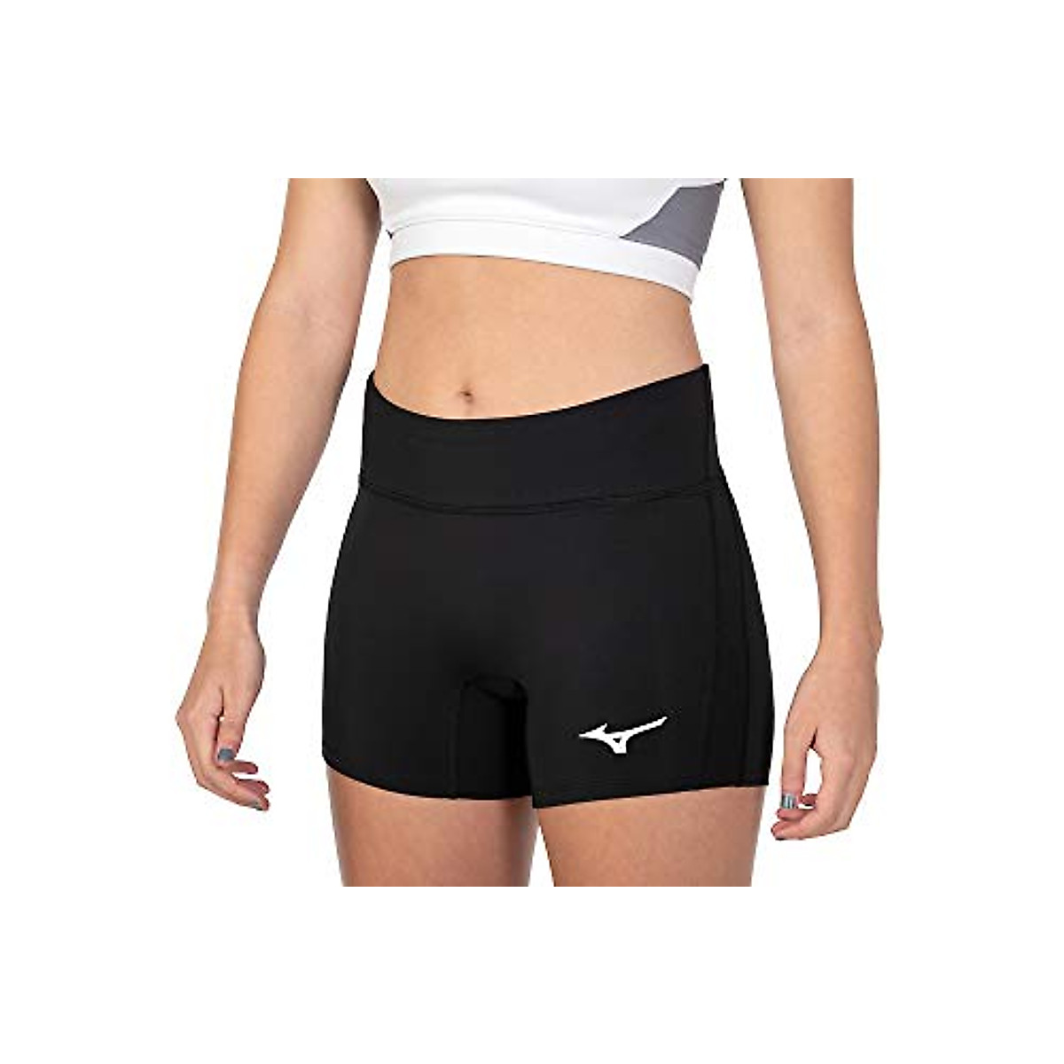 Mizuno Women's Elevated 4" Inseam Volleyball Short, Black, X-Large