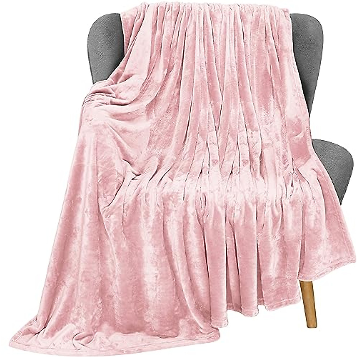 Utopia Bedding Fleece Blanket Throw Size Pink 300GSM Luxury Fuzzy Soft Anti-Static Microfiber Bed Blanket (60x50 Inches)