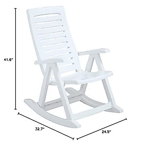 Rimax 10002 Gentle Rocking Chair, White
