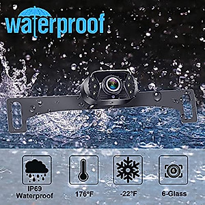 Yakry Backup Camera for Car HD 1080P 4.3 Inch Monitor Rear View System Reverse Cam Kit Truck SUV Minivan Easy Installation Plug and Play Waterproof Night Vision DIY Grid Lines Y11