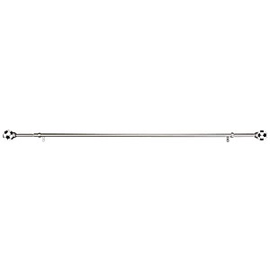 Amazon Basics Decorative 5/8" Curtain Rod with Soccer Ball Finials, 48"-86"