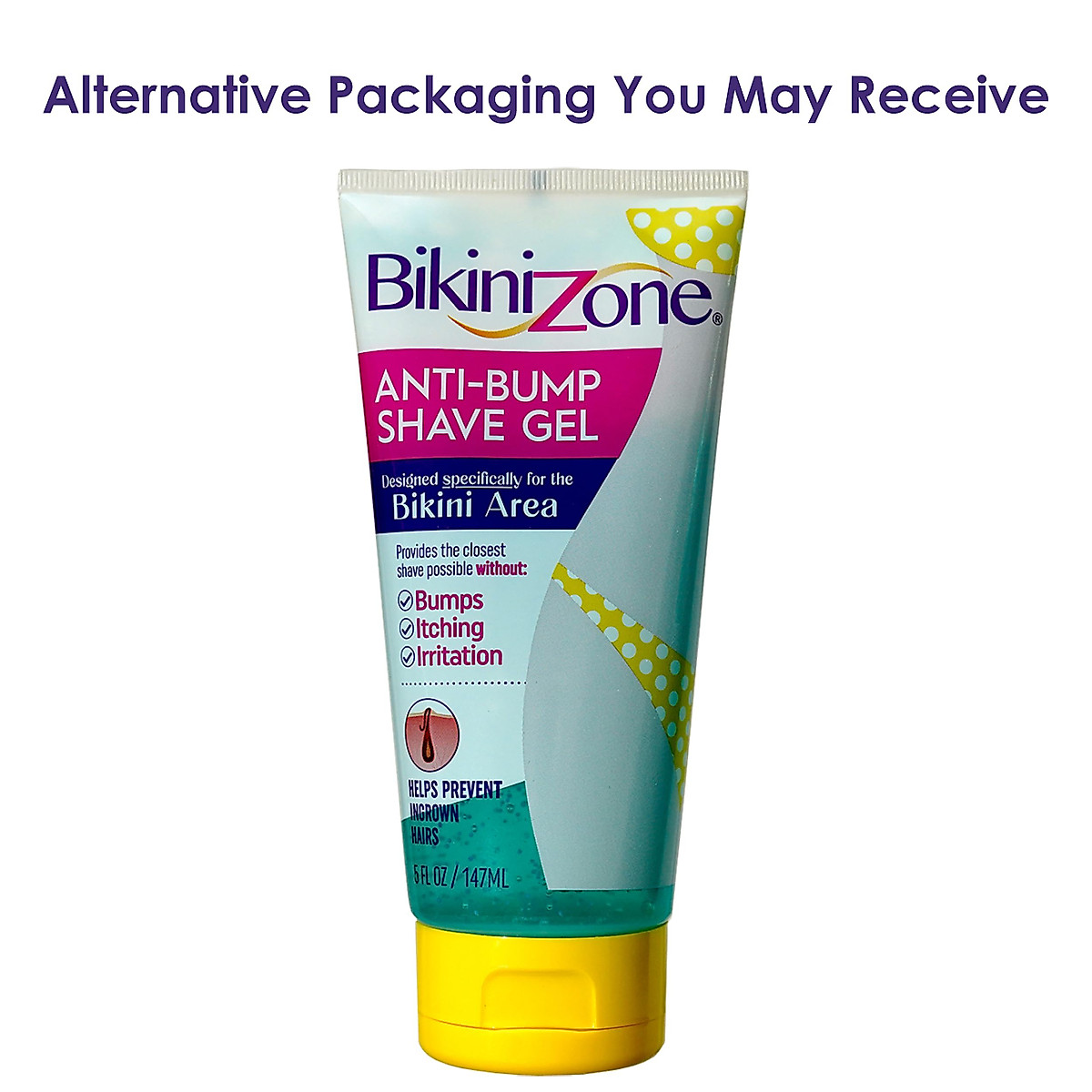 Bikini Zone Anti-Bump Shave Gel for Sensitive Areas, 5 Oz, 3 Pack