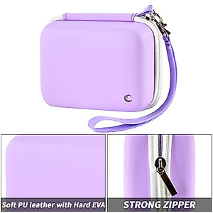 Carrying & Protective Case for Digital Camera, AbergBest 21 Mega Pixels 2.7" LCD Rechargeable HD/Kodak Pixpro/Canon PowerShot ELPH 180/190 / Sony DSCW800 / DSCW830 Cameras for Travel - Purple