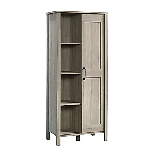Sauder Miscellaneous Storage Sliding Door Cabinet, L: 27.09" x W: 15.39" x H: 62.99", Spring Maple Finish