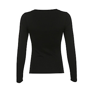 Women Y2k Fairy Grunge Graphic Tees Vintage Long Sleeve T Shirts Aesthetic Blouses Teen Girls Slim Fit Fall Tops (Vintage# Black, M)