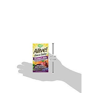 Nature's Way Alive!® Once Daily Women's 50+ Multivitamin, Ultra Potency, Food-Based Blends (60 mg per serving), 60 Tablets