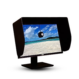 iLooker-24P 24 inch Pro Edition LCD LED Video Monitor Hood Sunshade Sunhood for Dell HP Viewsonic Philips Samsung LG EIZO NEC ASUS ACER BENQ AOC Lenovo, Fits Monitor Frame Width 550-565mm