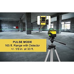 Firecore 360° Self Leveling Laser Level with Tripod, Green Cross Line Laser Level with Plumb Dots Laser Tool and Adjustable Brightness Technology - Magnetic Bracket&Carry Pouch Included