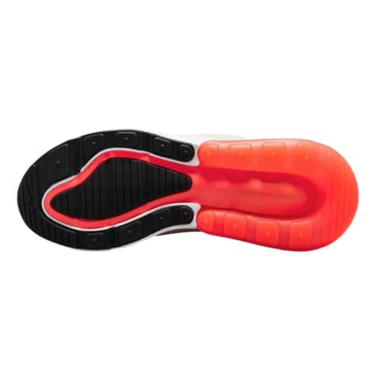 Nike Women's Air Max 270 (White/Volt-Bright Crimson, 7)