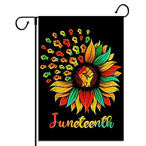 Rainlemon Juneteenth Garden Flag June 19 1865 African American Emancipation Black Freedom Celebration Yard Outdoor Decoration Sign