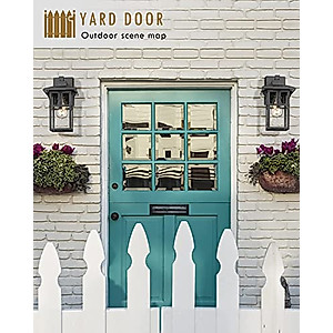 HWH INVESTMENT Outdoor Wall Light 2 Pack, Exterior Wall Sconce Light Fixtures with Seeded Glass, Farmhouse 1-Light Porch Light Waterproof for Patio Balcony Indoor, Matte Black, 5HX62B-2PK BK