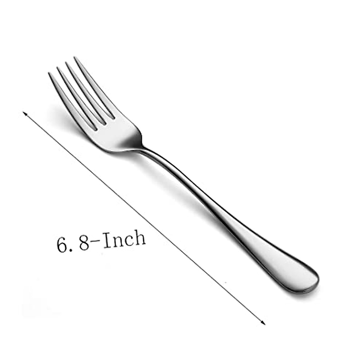 Salad Forks Set of 8, Stainless Steel Silverware Flatware Forks, Appetizer Dessert Forks, 6.8 Inches, Mirror Finish and Dishwasher Safe