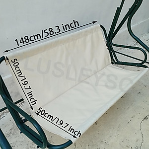 PLUSLEYSC Seat Patio Swing Seat Cover, Waterproof Thickened 900D 2/3 Seat Chair Bench Replacement, General Heavy Duty Swing Seat Cover