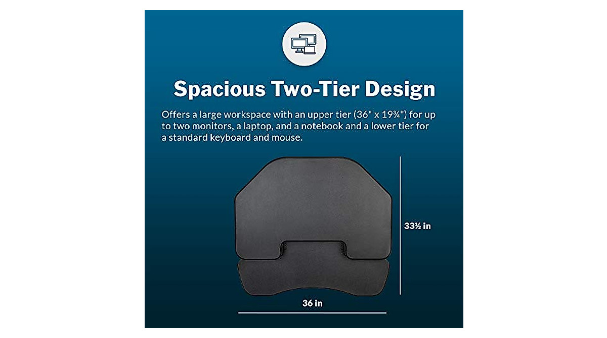 VariDesk Cube Corner 36 | Sit-Stand Desk Converter for Cubicles