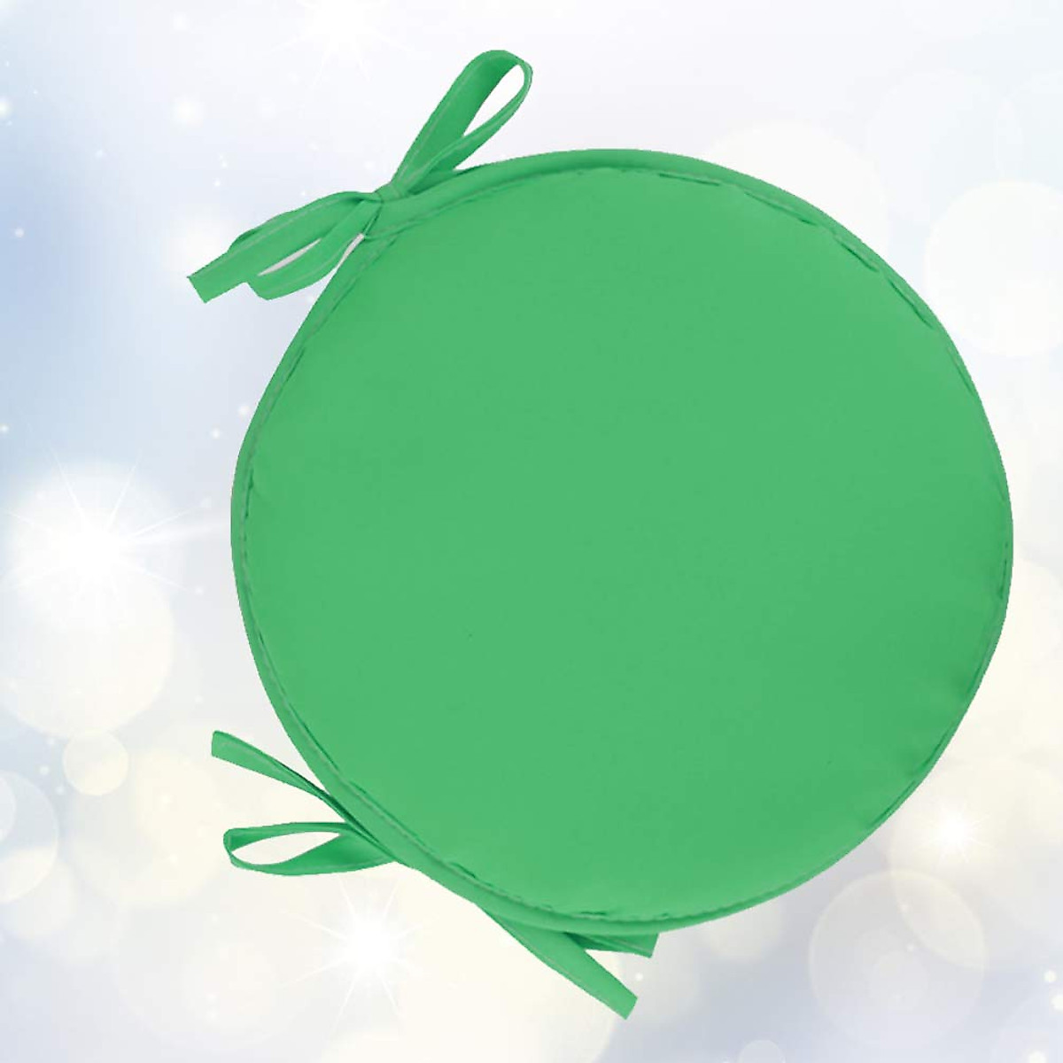 Garneck Round Chairs Seat Cushion Sponge Stool Pad Chairs Cover Slipcover with Rope Ties for 0ffice Home School Restaurant 38CM (Green)