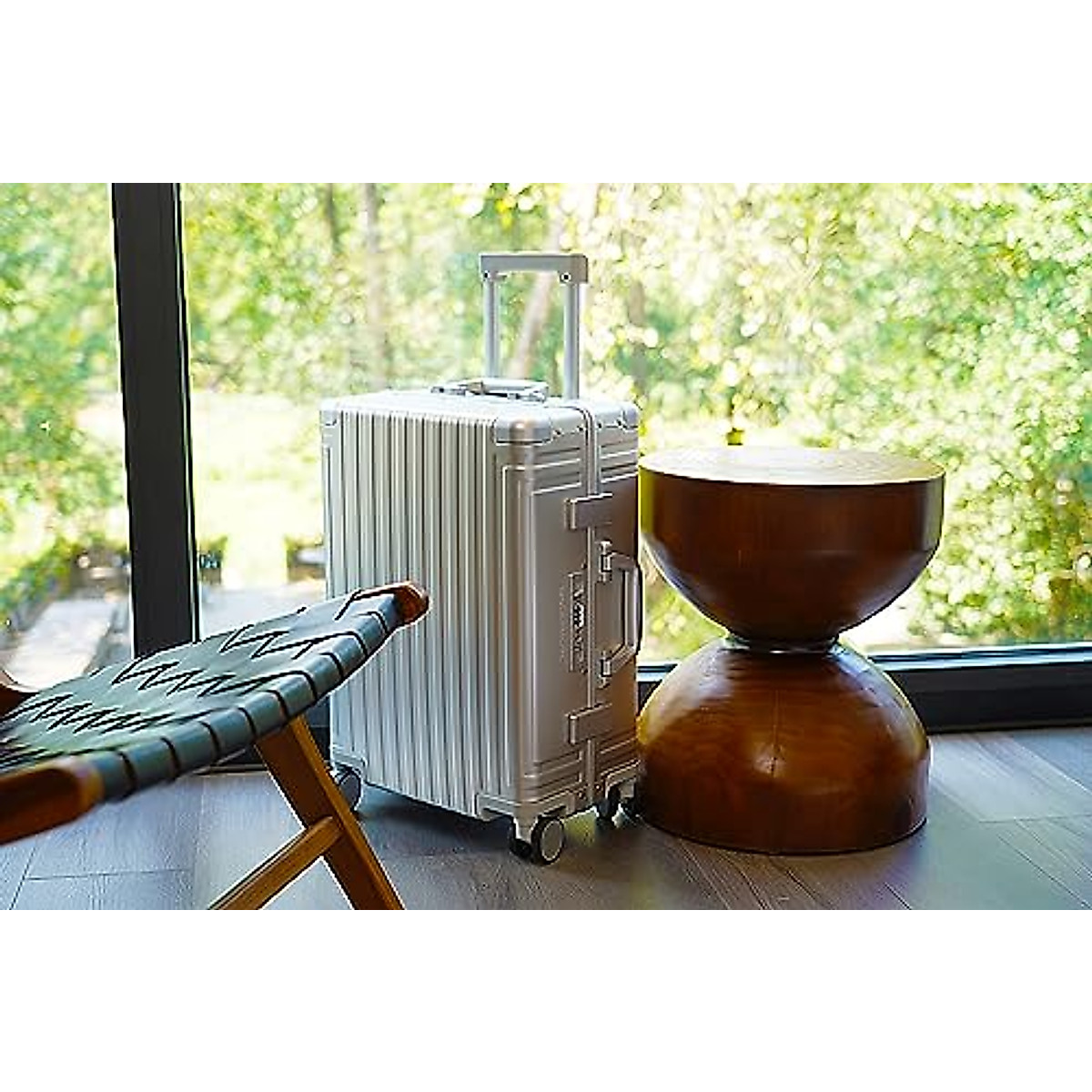 Sindermore 20 inch Aluminum Carry on Luggage (Silver, Carry on Plus 20 inch)