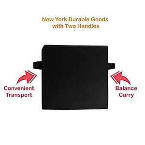 (6-Pack, Black) Durable Cloth Storage Cubes with two Handles, for Shelves Baskets Bins Containers Home Decorative Closet Organizer Household Fabric Cloth Collapsible Box Toys Storages