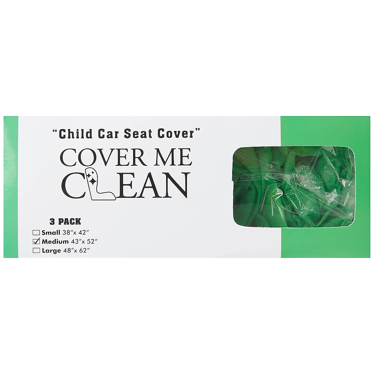 Disposable Child Car Seat Cover (Medium, Green) No Worries We've got You covered!
