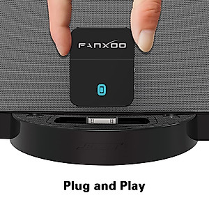 Fanxoo DockPro 30 pin Bluetooth 5.0 Adapter for Bose Sounddock 30 pin to Lightning Bluetooth Adapter Compatible for iPhone iPod Docking Station
