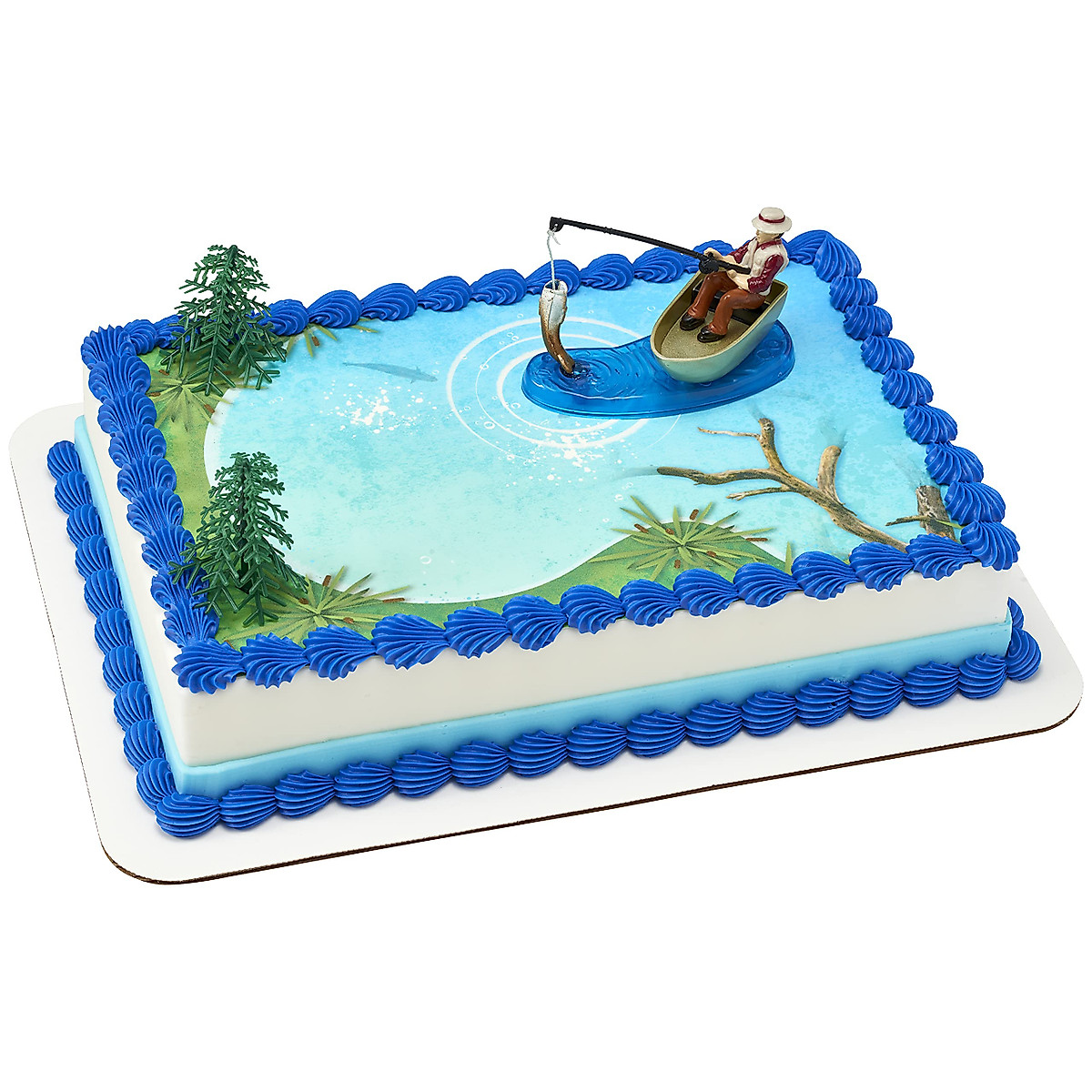 DecoPac Fisherman with Action Fish DecoSet Cake Decoration, 3 Piece Set, (16334)