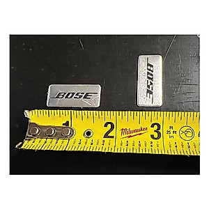 Replacement for Bose Emblem Badge Logo Plated Silver Aluminum Adhesive Sticker FITS All Models || 2 Pack