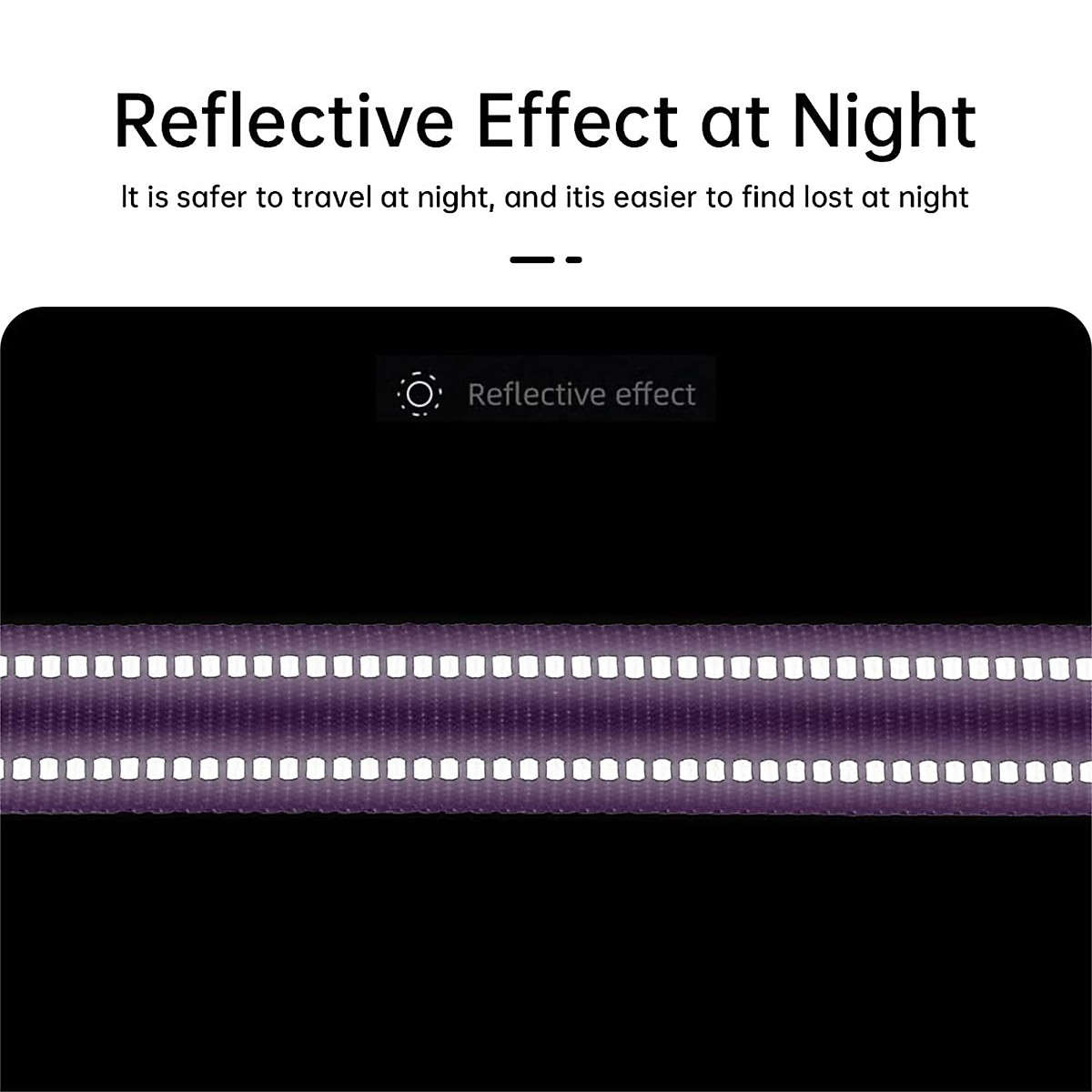 EXCELLENT ELITE SPANKER Strong Durable Nylon Dog Training Leash Traction Rope 5 Feet Long 3/4" Wide with Poop Bag Holder for Small Dogs(Purple)