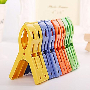 heaven2017 Set of 8 Large Plastic Clothespins Beach Towel Clips Blanket Quilt Clamps