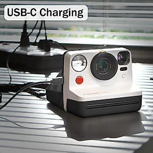 Polaroid Cameras Gen 2 Now I-Type Instant Film Camera, Film Photography, Print Instant Photo, Great As A Gift, Bundle with a Lens Cleaning Cloth